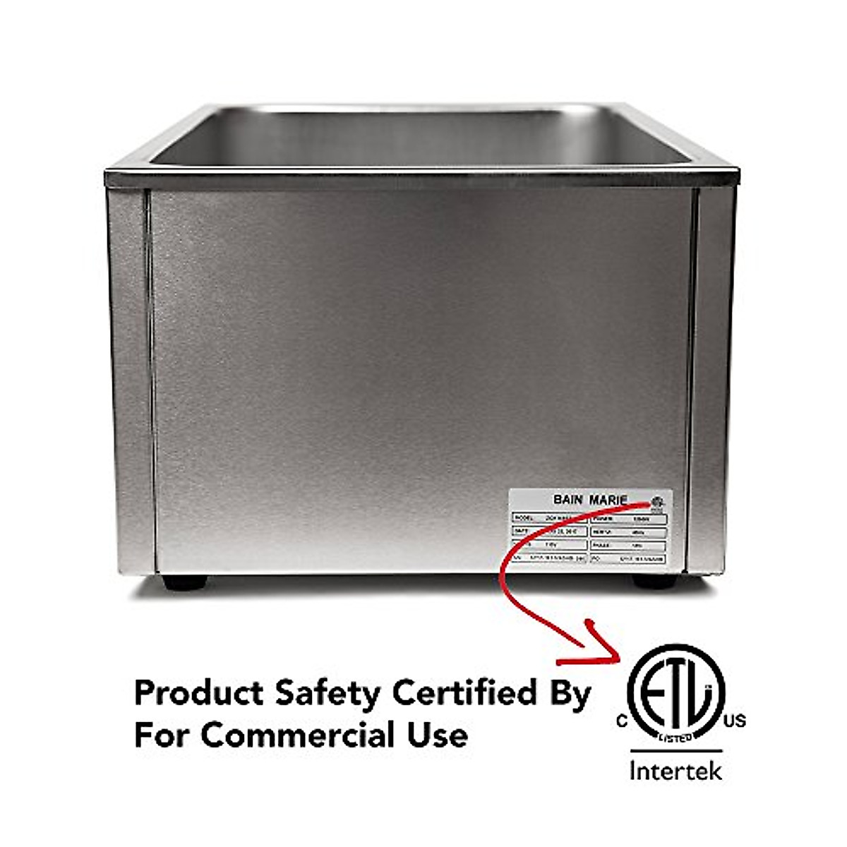 SYBO Commercial Grade Stainless Steel Bain Marie Buffet Food Warmer Steam Table for Catering and Restaurants (3 Sections)