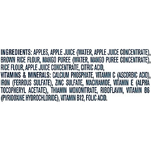 Gerber Baby Food 2nd Foods, Mixed Cereal, Apples & Mangos with Rice Cereal Puree, 4 Ounce Tubs, 2-Pack