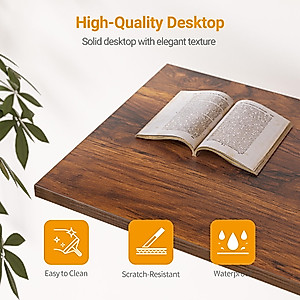 CubiCubi 40 Inch Small L Shaped Computer Desk with Storage Shelves Home Office Corner Desk Study Writing Table, Deep Brown