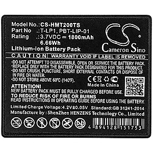 FYIOGXG Replacement Battery for Tempest 2.4GHz beltstation, Tempest Wireless Beltpacks, Tempest Wireless Beltpacks PLI, TMP-R224 PN: 2GL-523450-G2017, PBT-LIP-01, T-LP1, TMA-BAT-02 1800mAh / 6.66Wh