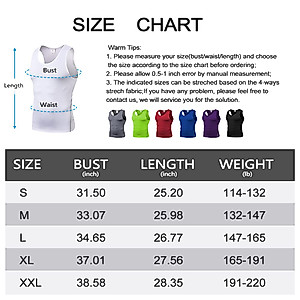 3 Pack Compression Tank Top for Men Bodybuilding Gym Athletic Tight Undershirts Workout Tops Black/Black/Black