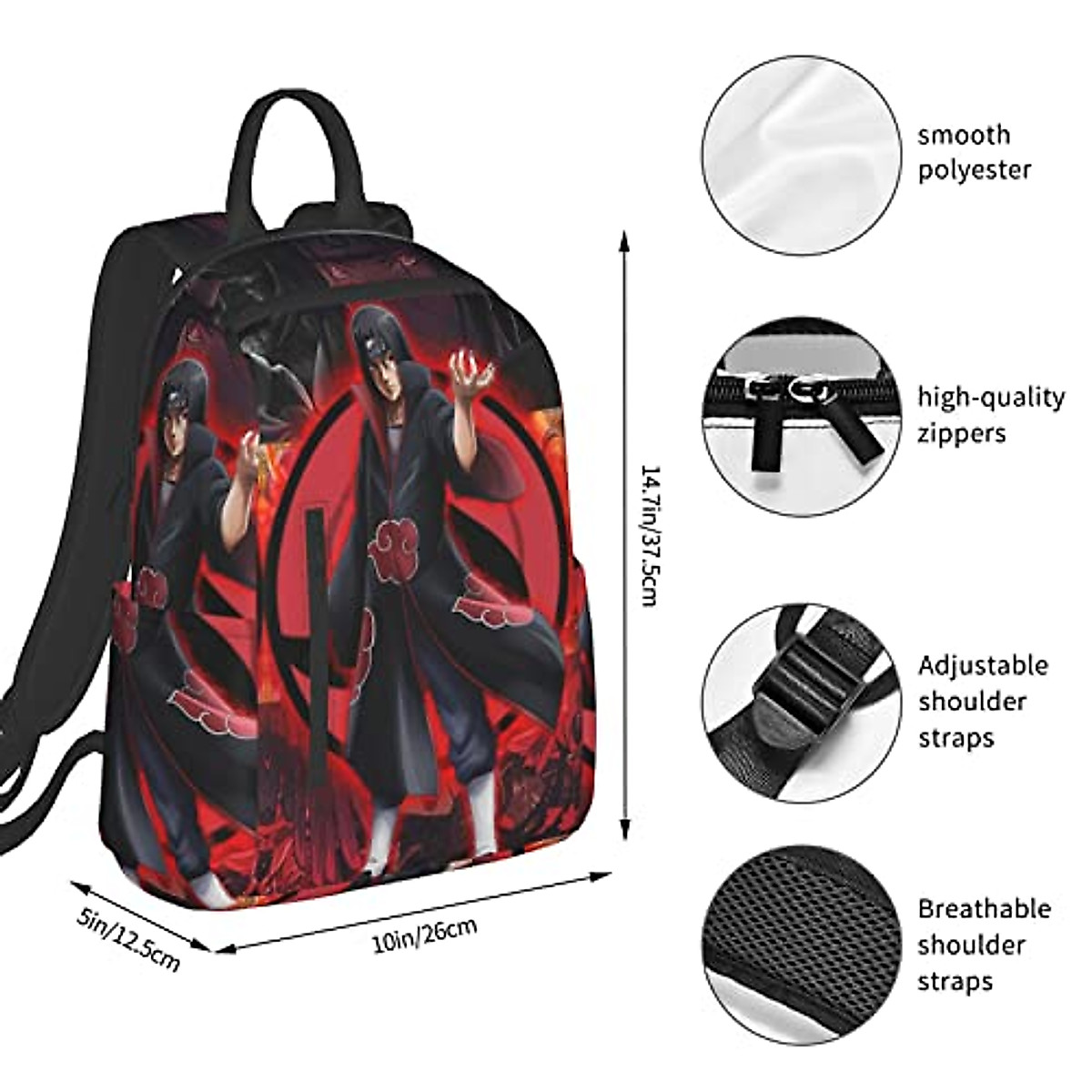 Lightweight Travel Laptop Backpack for Women/Boys Hiking Unisex Daypack Cute Anime Notebook Bookbag Gifts