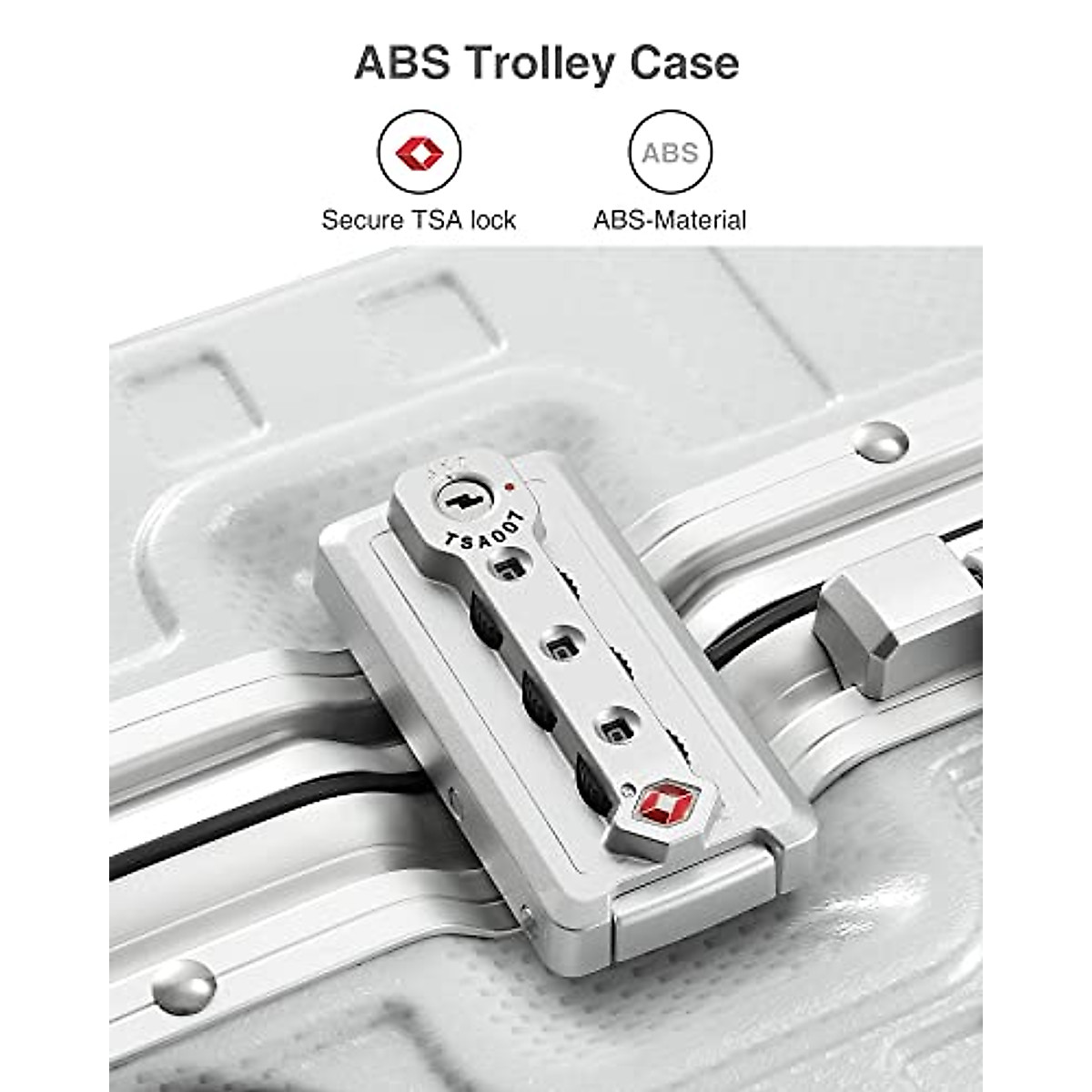 LUGGEX Aluminum Frame Luggage Sets, 100% Polycarbonate Hard Shell Checked Suitcase with 4 Corners, Zipperless Luggage with Spinner Wheels