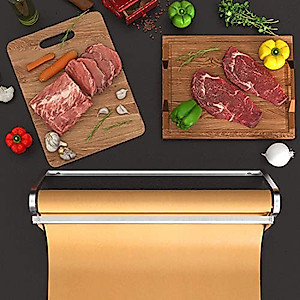 HFS(R) Paper Roll Holder Dispenser with Cutter Wall Mounted or Table Top for Cafe, Artist Studio, Office, Kitchen, Living 24"