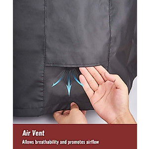 NUPICK 32 Inch Round Fire Pit Cover for Landmann Big Sky, 600D Heavy Duty and Waterproof Cover Fit 28/30/31/32 Inch Round Fire Pit/Bowl, All Weather Resistant