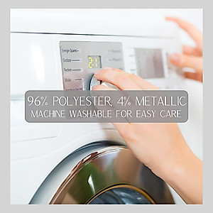 Elrene Home Fashions Shimmering Plaid Holiday Fabric Tablecloth, 52" x 52", Red