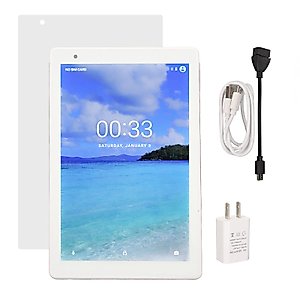 Vikye 8.1 Inch Tablet, 8.1 Inch 720x1280 HD Display Tablet for Kids 4GB RAM 64GB ROM 2MP 5MP Dual Camera for MTK6592 CPU Processor (US Plug)