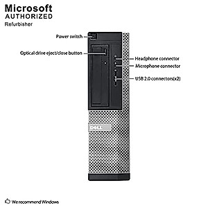 DELL OPTIPLEX 390 DT Desktop Computer, Intel Core I3-2100 3.1GHz, 8GB DDR3, 1TB, DVD, WIFI, HDMI, VGA, Bluetooth 4.0, Windows 10 Professional 64 Bit (Renewed)
