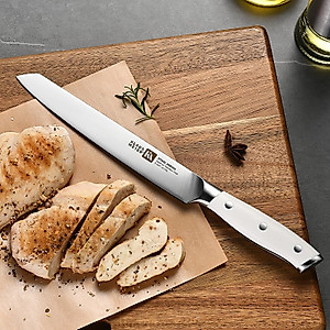 Klaus Meyer Stahl 19 Piece High Carbon Exclusive German Steel Knife Block Set (White)