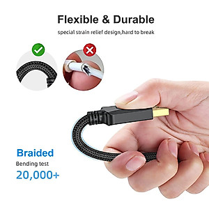 DisplayPort to HDMI Cable 10 feet 2-Pack, Display Port DP to HDMI HDTV Cord Adapter Male to Male for Audio &Video