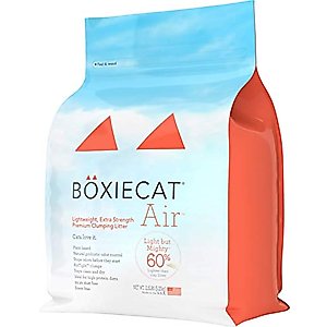 Boxiecat Air Lightweight Premium Clumping Cat Litter -Extra Strength- Scent Free- 11.5 lb- Plant-Based Formula- Stays Ultra Clean, Probiotic Powered Odor Control, 99.9% Dust Free