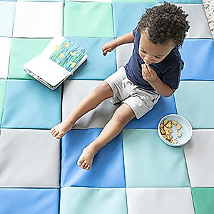 ECR4Kids SoftZone Patchwork Activity Mat, Folding Playmat, Contemporary