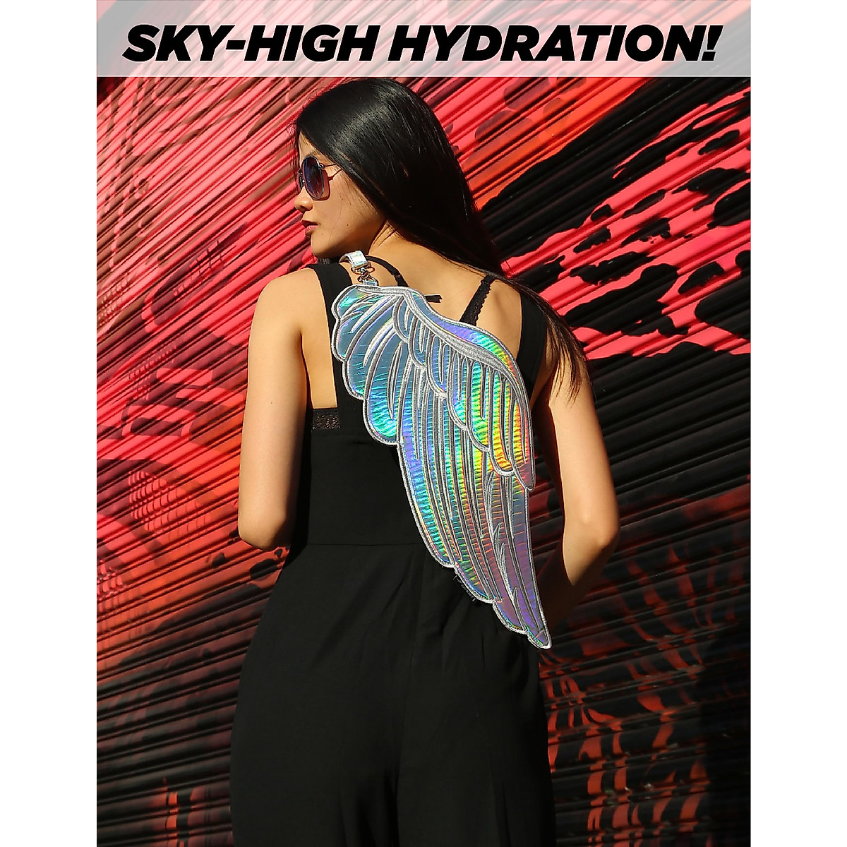 Fydelity Quiver Wings Backpack/Sling Bag Crossbody Festival Bag for Women Rave Bag Retro Crossbody Bag Cute Fanny Pack for Woman Concert Bag - Purple