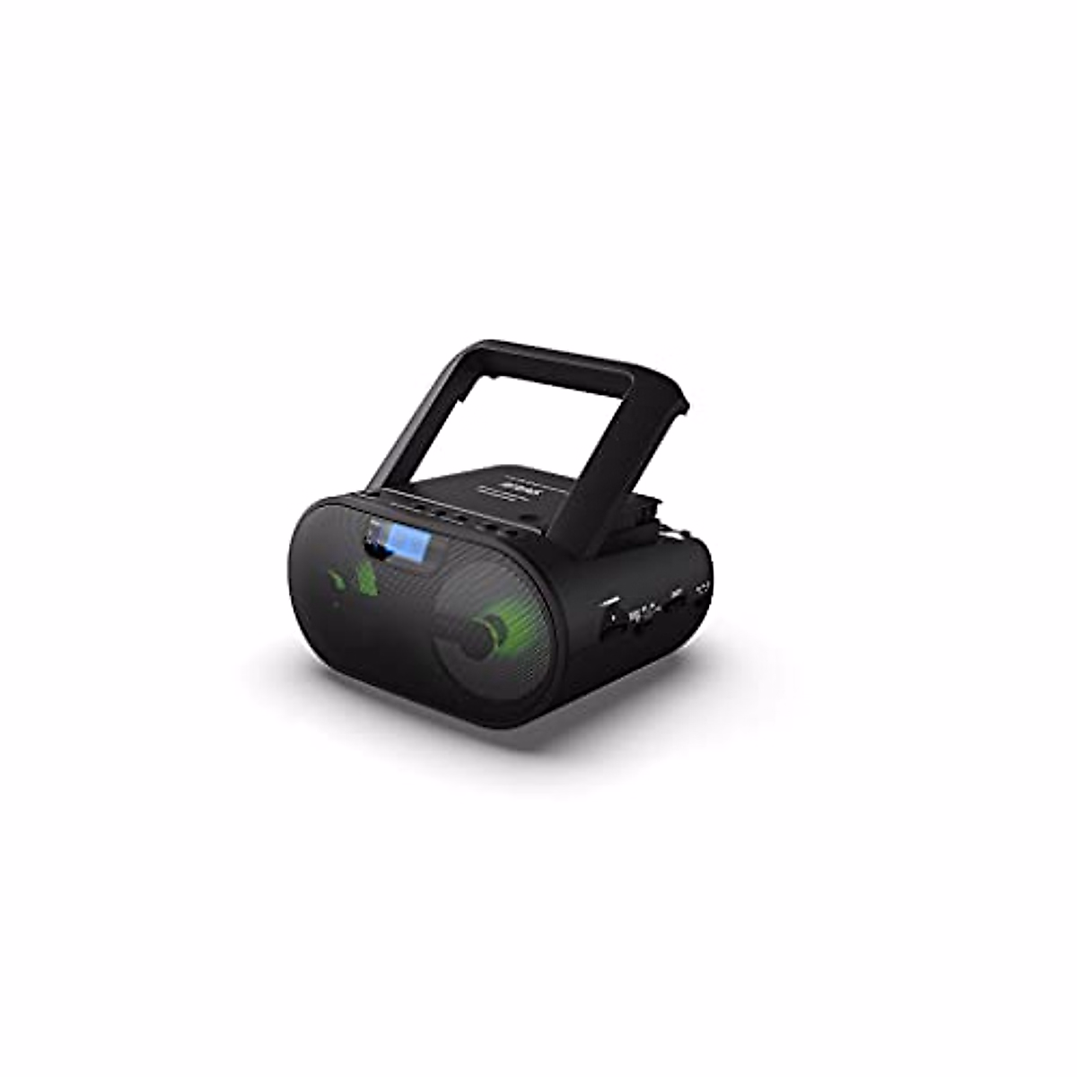 Riptunes CD Player Bluetooth Boombox AM/FM Portable Radio, Digital LCD MP3/CD, USB, mSD, Aux, Headphone Jack Stereo Sound System with Enhanced Bass, LCD Display with Remote, Black