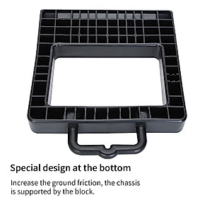 Homeon Wheels Pallet Jack Stopper Truck Chock Heavy Duty Pallet Jack Chock 14.2" Length x 11.6" Width x 2" Height (1 Piece-Black) and One T Level