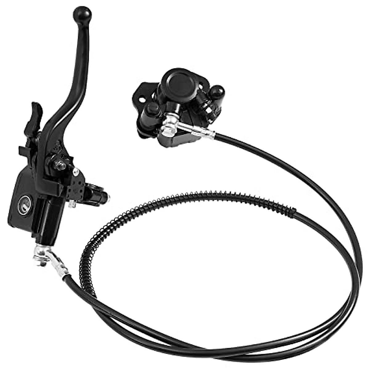 AUTOBABA Disc Brake Master Cylinder Caliper with 7/8" Handlebar Brake Lever Assembly Compatible wtih Taotao Roketa Sunl ATV Coolster NST Dune Buggy 50cc 70cc 90cc 110cc 125cc Sport Quad 4 Wheeler ATV