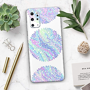 DesignSkinz Iridescent Dahlia v5 Protective Vinyl Decal Wrap Skin Cover Compatible with The Samsung Galaxy S20 (Screen Trim & Back Glass Skin)