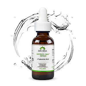 SKIN DEVA 1 fl oz Matrixyl 3000 with Hyaluronic Acid Serum Peptides Serum For Face Hydration with Hyaluronic Acid Stimulates Collagen Repair Mechanisms Lightweight Anti Aging Moisturizer