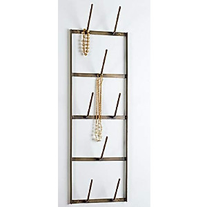 Antique Brass Industrial Loft Urban Farmhouse Wall Mount 8 Arm Bottle Tree Glass Drying Mug Dryer Rack