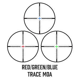 Barska AC13268 Contour Scope 3-9x42 Illuminated Trace MOA Reticle with Rings, Black, One Size
