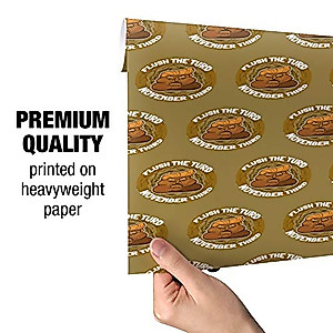 GRAPHICS & MORE Flush the Turd November 3rd Gift Wrap Wrapping Paper Rolls