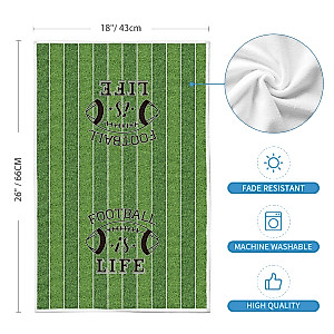 Artoid Mode Rugby Field Helmet Football Kitchen Towels Dish Towels, 18x26 Inch Seasonal Decoration Hand Towels Set of 4