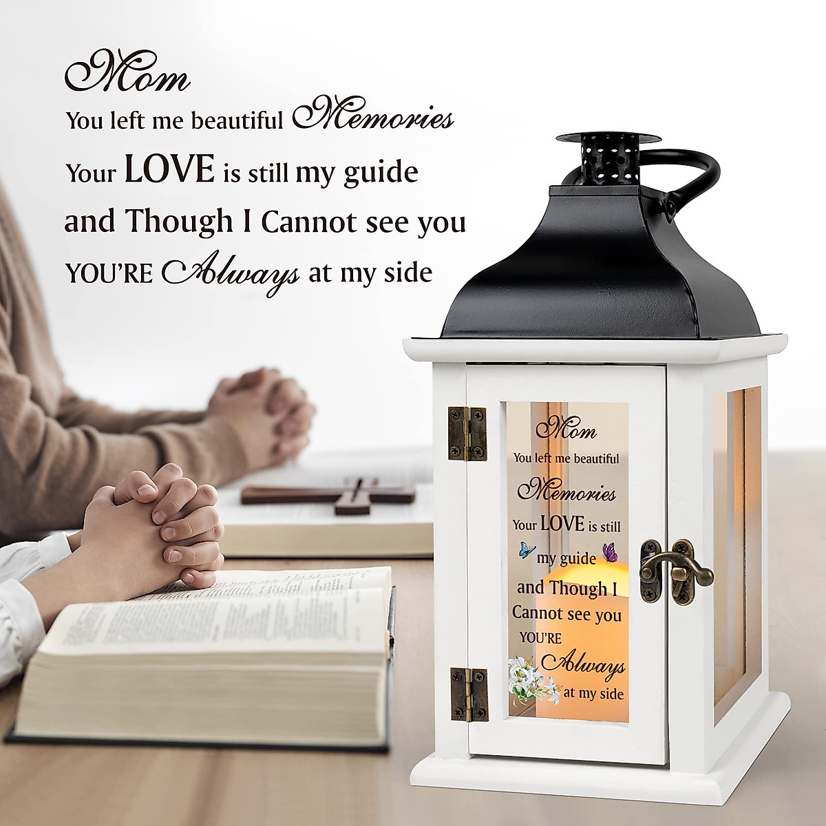 Memorial Lantern - Bereavement Sympathy Gifts for Loss of Mother Memorial Gifts for Loss of Mother Thoughtful Funeral Gifts for Loss of Mother Remembrance Gifts for Loss of Loved One