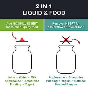 Purple 3.5 oz Squeasy Snacker Spill Proof Silicone Reusable Food Pouch - for Both Soft Foods and Liquids - Water, Apple Sauce, Yogurt, Smoothies, Baby Food - Dishwasher Safe