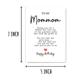 To My Mommom - Mommom Birthday Card - Mommom Is The Greatest Gifts In My Life - Birthday Card For Mommom - Gift For Mommom Card