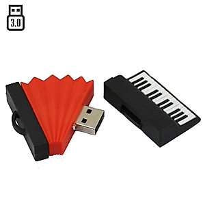 64GB Accordion Model USB Flash Drive USB 3.0 Storage Device USB Flash Disk USB Drive USB 3.0 Memory Stick USB Stick U Disk Thumb Drive USB Flash Memory USB Disk Data Storage - Red