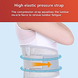 SunshineFace Back Support Belt Lower Back Support for Women and Men Breathable Adjustable Lumbar Support Pain Relief Back Brace for Lower Back Pain, Grey S