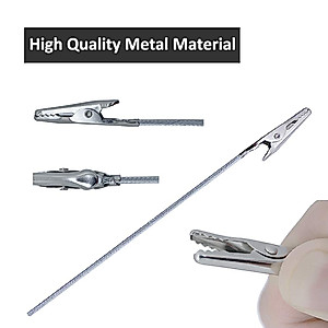 50PCS Metal Wire Alligator Clamp Long-Tailed Alligator Clip Clasp Place Card Holder Table Number Holder for DIY Card Note Photo Picture Menu Memo Clip Party Wedding Clay & Cake Decor (6inch/150mm)