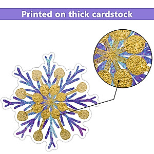 Snowflake Cutouts Holiday Christmas Classroom Decoration 45pcs