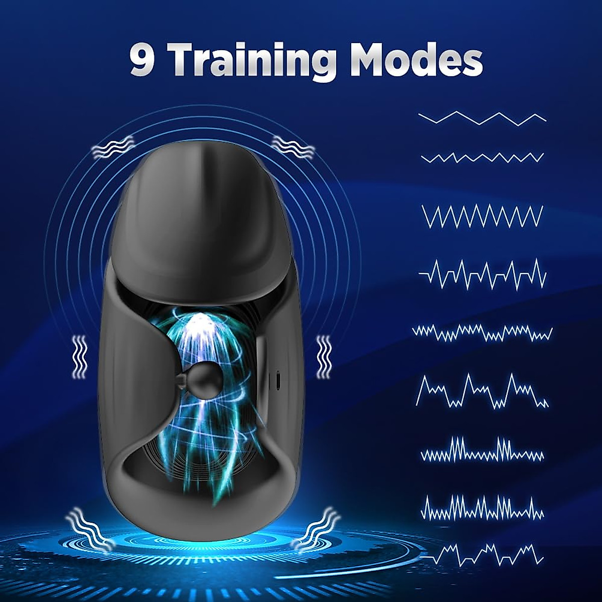 Adjustable Male Masturbator Penis Vibrator Trainer Stimulator, Adult Sex Toys for Men, 3 in 1 Vibrating App Controlled Mens Sex Toy Stroker with Cock Ring, Masturbators Vibrators for Men
