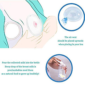 Breast Shells, Milk Saver, Nursing Cups, Nursing Moms to Ease Nipple Pain, BPA-Free and Reusable, Collect Breast Milk Leak (2 Pack)