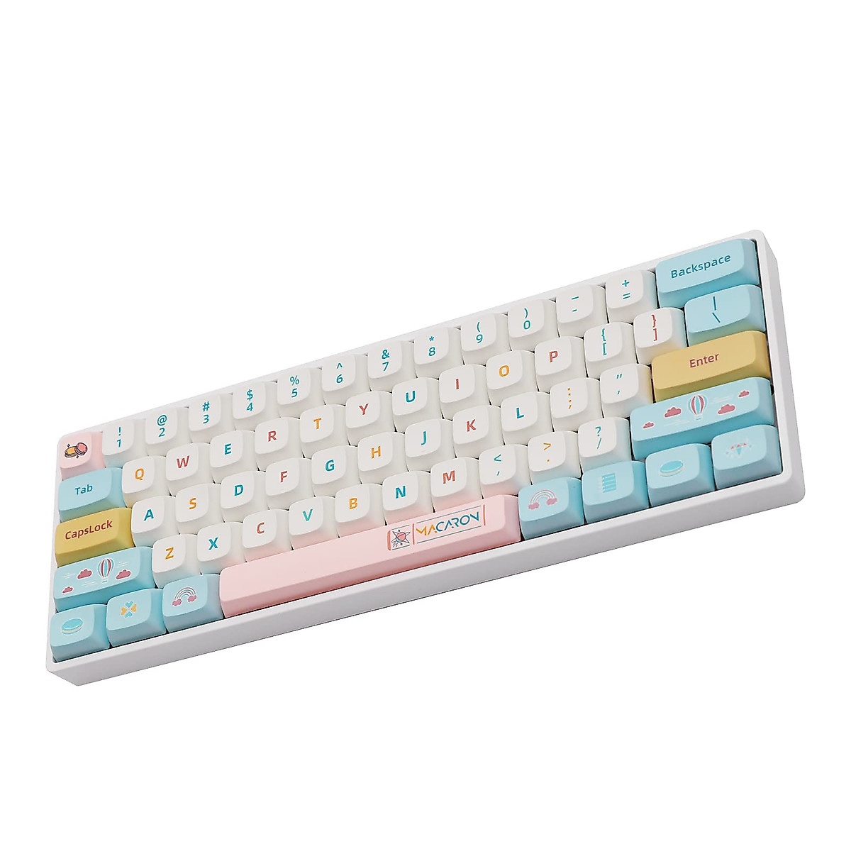 EPOMAKER SK61 61 Keys Hot Swappable Mechanical Keyboard with RGB Backlit, NKRO, IP6X Waterproof, Type-C Cable for Win/Mac/Gaming (Gateron Optical Brown, Macaron)