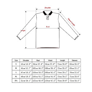 LUJENGEFA Mens Polo Shirts Long Sleeve Casual Plaid Collar Golf Shirt for Men Slim Fit Cotton Polo T Shirts Top B-Black Large