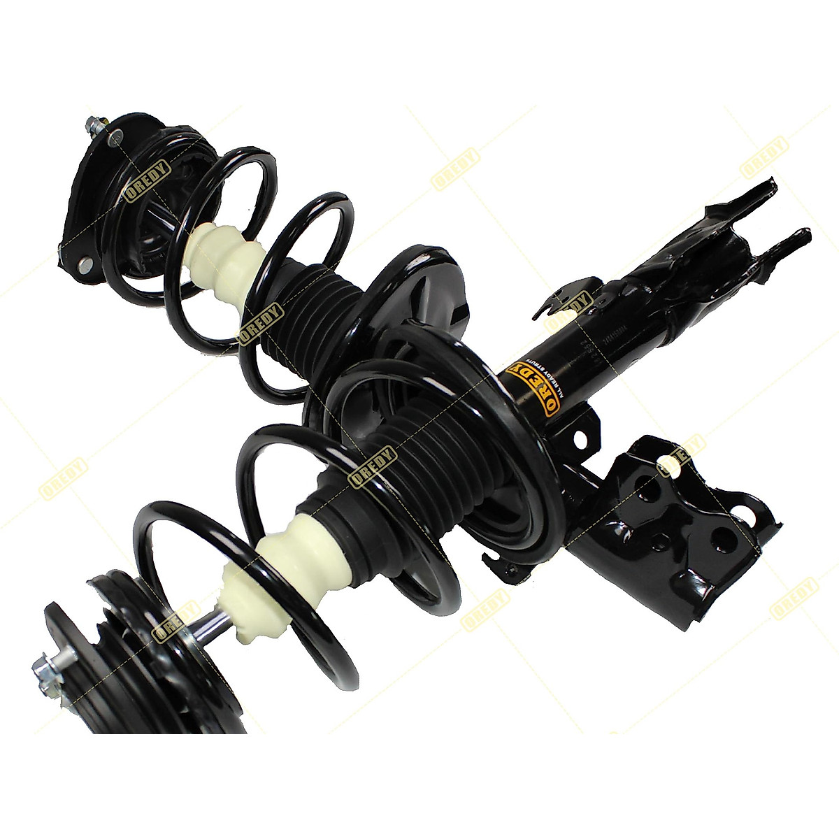 OREDY 2 Front Struts for Toyota Corolla 2009 2010 2011 2013 1.8L USA Built w/ M10 Stud Shock Absorbers w/Coil Spring Assembly - 572598 572597