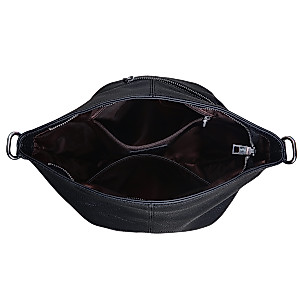 Iswee Womens Genuine Leather Handbags Tote Bag Shoulder Bag Top Handle Satchel Designer Ladies Purse Hobo Crossbody Bags (IR013-Wine)