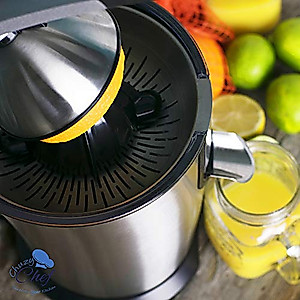 Electric Citrus Juicer Fruit Machines - Stainless Steal Electric Citrus Jucers Machine Fruit Squeezer Orange Lemon Lime Electric Citrus Juicers Extractor With Anti - Drip Citrus Press 300 Watt Motor