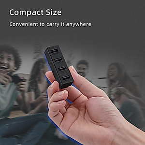 Mcbazel 4 Ports USB Hub 2.0 for Xbox Series X/S, Portable High Speed USB Hub Splitter Expansion Adapter Accessories Compatible with Xbox Series X/S Console - Black