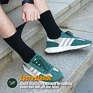 TikMox Calf Toe Socks, Five Finger Crew Running Socks for Men and Women, Cool-Max Moisture Control, Arch Support, High Elasticity & Comfort