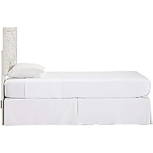 Signature Design By Ashley Paxberry Twin Boho Headboard, Distressed White