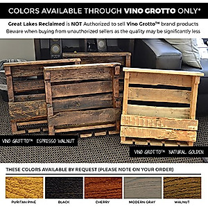 Great Lakes Reclaimed Wall Mounted Wine Rack,(Espresso/Dark Walnut Stain Finish)