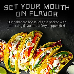 Melinda’s Habanero Hot Sauce Variety Pack - Extra Spicy Gourmet Hot Sauce Gift Set with Variety of Heat Levels - Includes XXXXtra Reserve, Garlic Habanero, Extra Hot, Mango, Ghost Pepper- 5 oz, 5 Pack