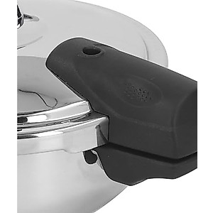 Vbestlife Pressure Cooker, 1.8L Dual Handle 80 KPA 304Stainless Steel Mini Pressure Cooker with Auto Pressure Detection, Kitchen Pressure Cooker for All Hob Types