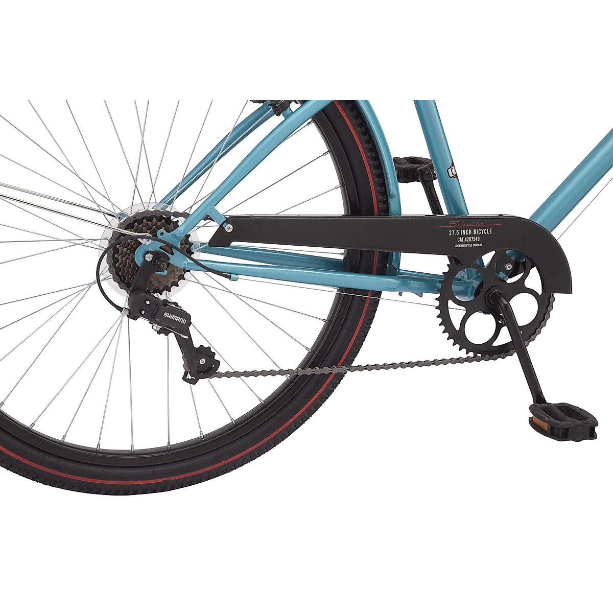 Schwinn Costin Cruiser Bike, for Men and Women, 7-Speed, 27.5-Inch Wheels, Suggested Rider Height 64-74-Inches Tall, Blue