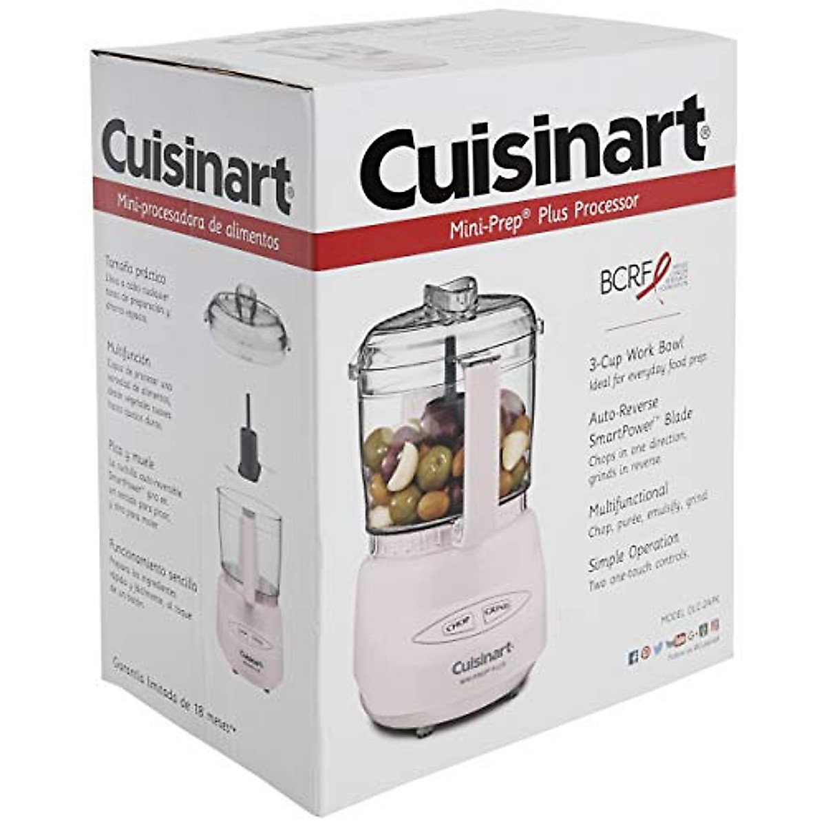 Cuisinart DLC-2APK Mini-Prep Plus Food Processor, 24 Ounce, Pink