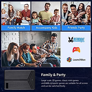 5T Retro Game Console HDD with 60649 Video Games+58 AAA PC Games, 82 Emulator Console, 3 Game System for Win 8.1/10/11 Plug and Play, Up to 6GB/s, 2 Wireless Controllers
