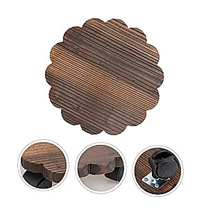 GANAZONO 1pc Removable Tray Round Planter Heavy Duty Shelf Brackets Carts with Wheels Heavy Duty DIY Plant Saucer Flower Pot Roller Flower Pot Caddy Simple Flowerpot Tray Flower Pot Base